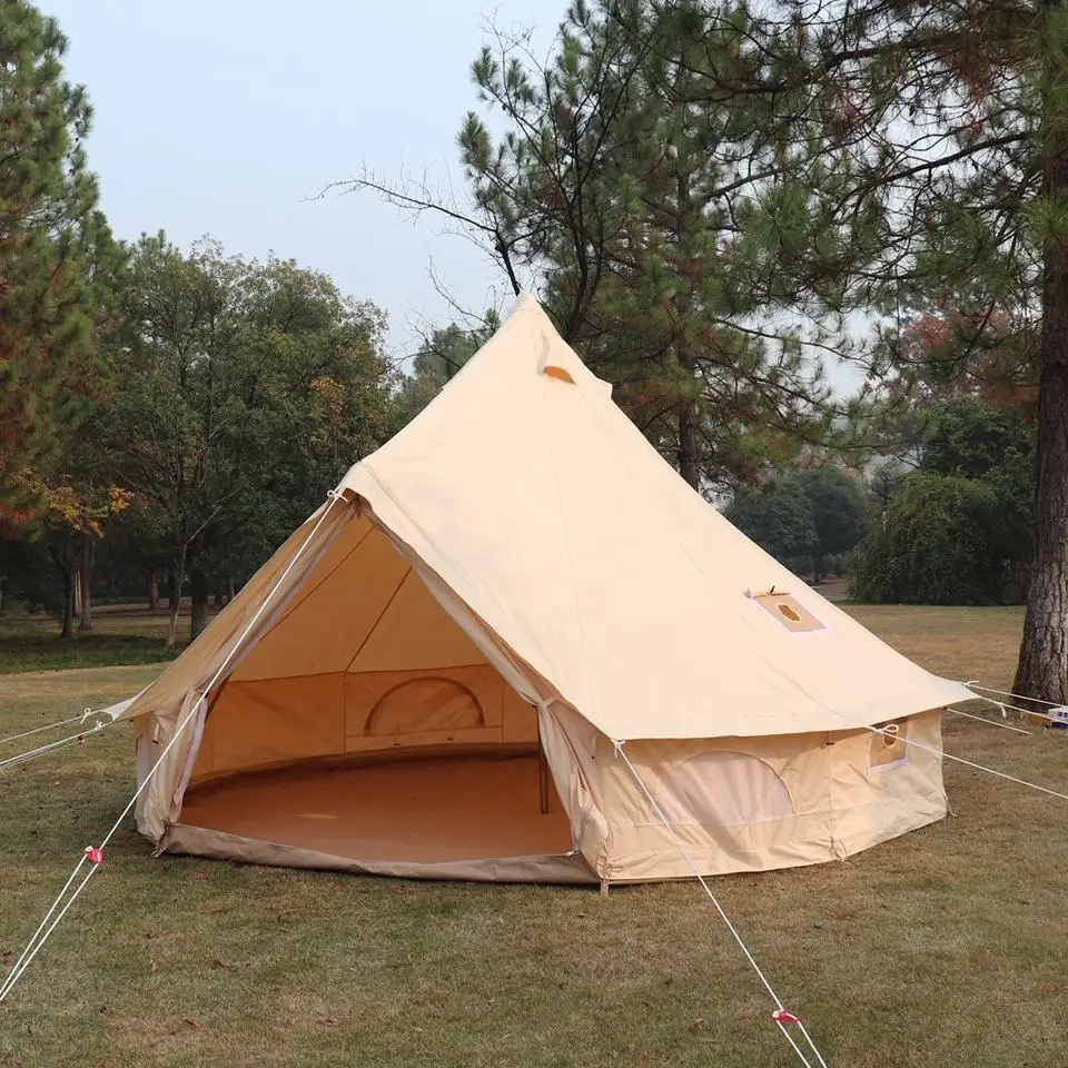 CLM Luxury 4 Season Glamping Teepee Canopy Family Camping Hexagonal ...