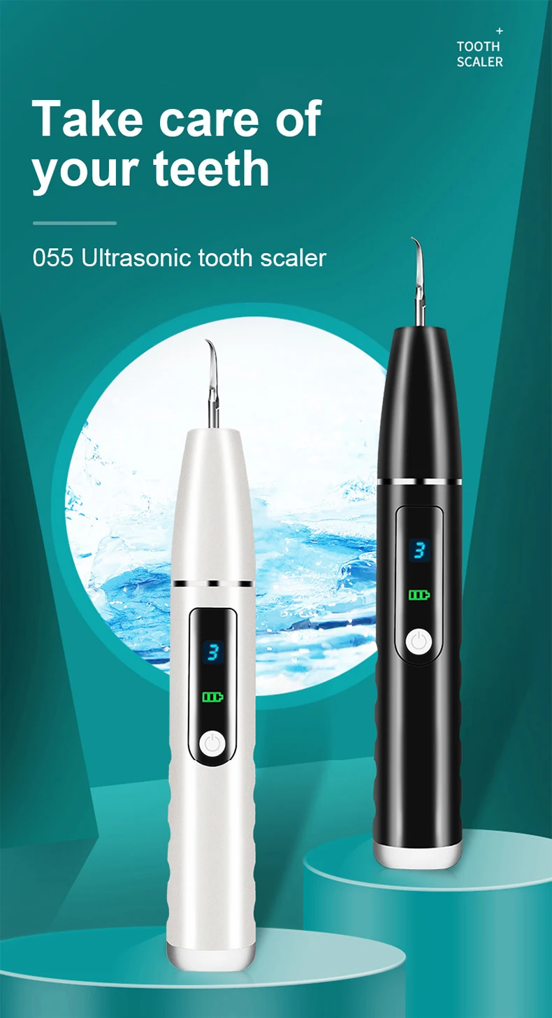 Ultrasonic Teeth Cleaner Kit Usb Rechargeable Oral Care Deep Cleaning ...