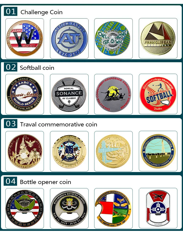 Old Coins Custom Challenge Coin - Commemorative Metal Stamping