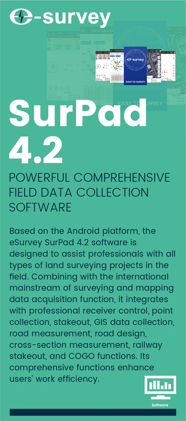 Esurvey Surpad 4.2 אנדרואיד חזק נתונים אוסף מדידות תוכנה Gnss Rtk שדה מיפוי תכנית App - Buy ...
