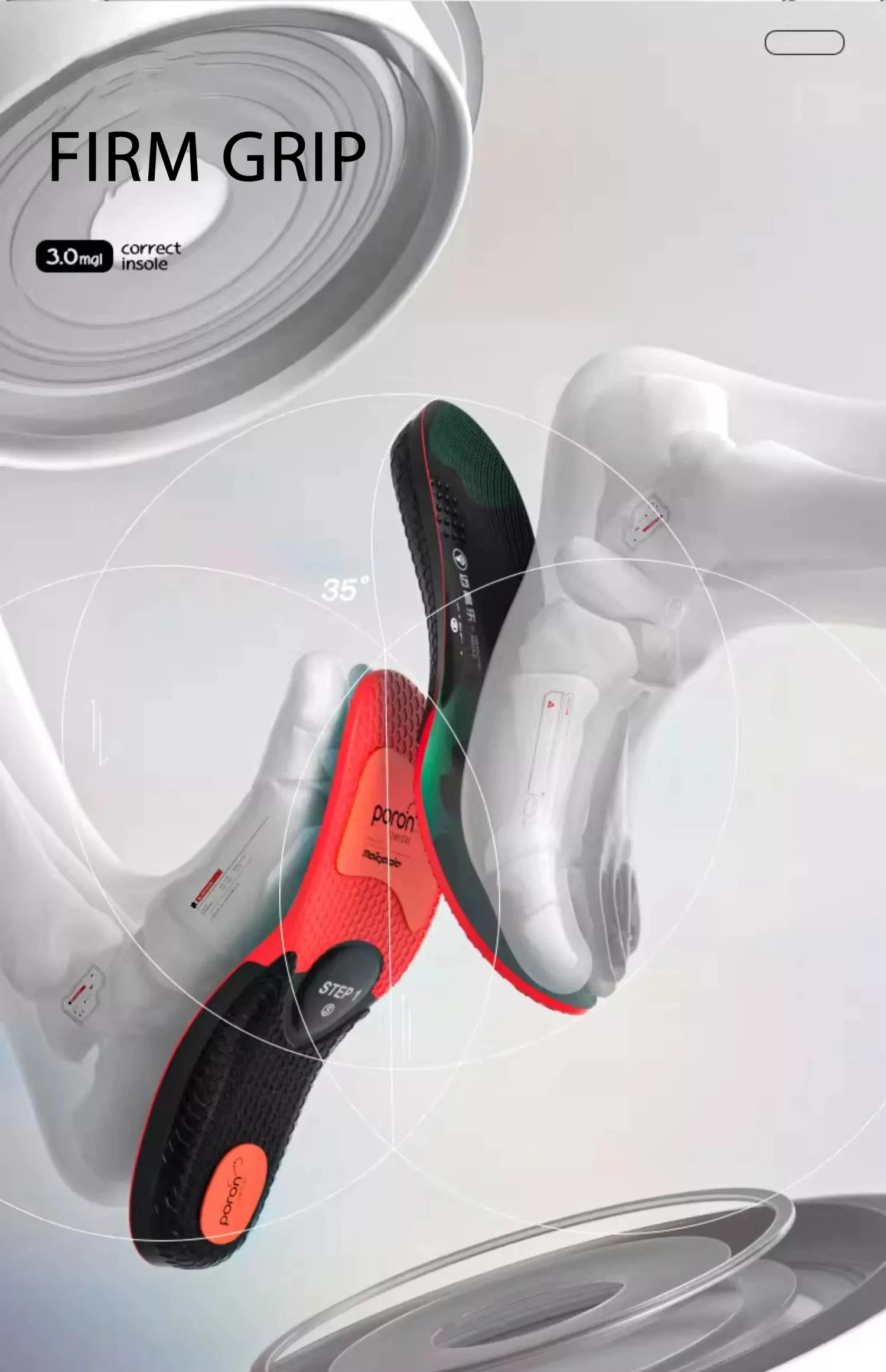 4-piece Adjustable Arch Support Insoles - Prevent Pain