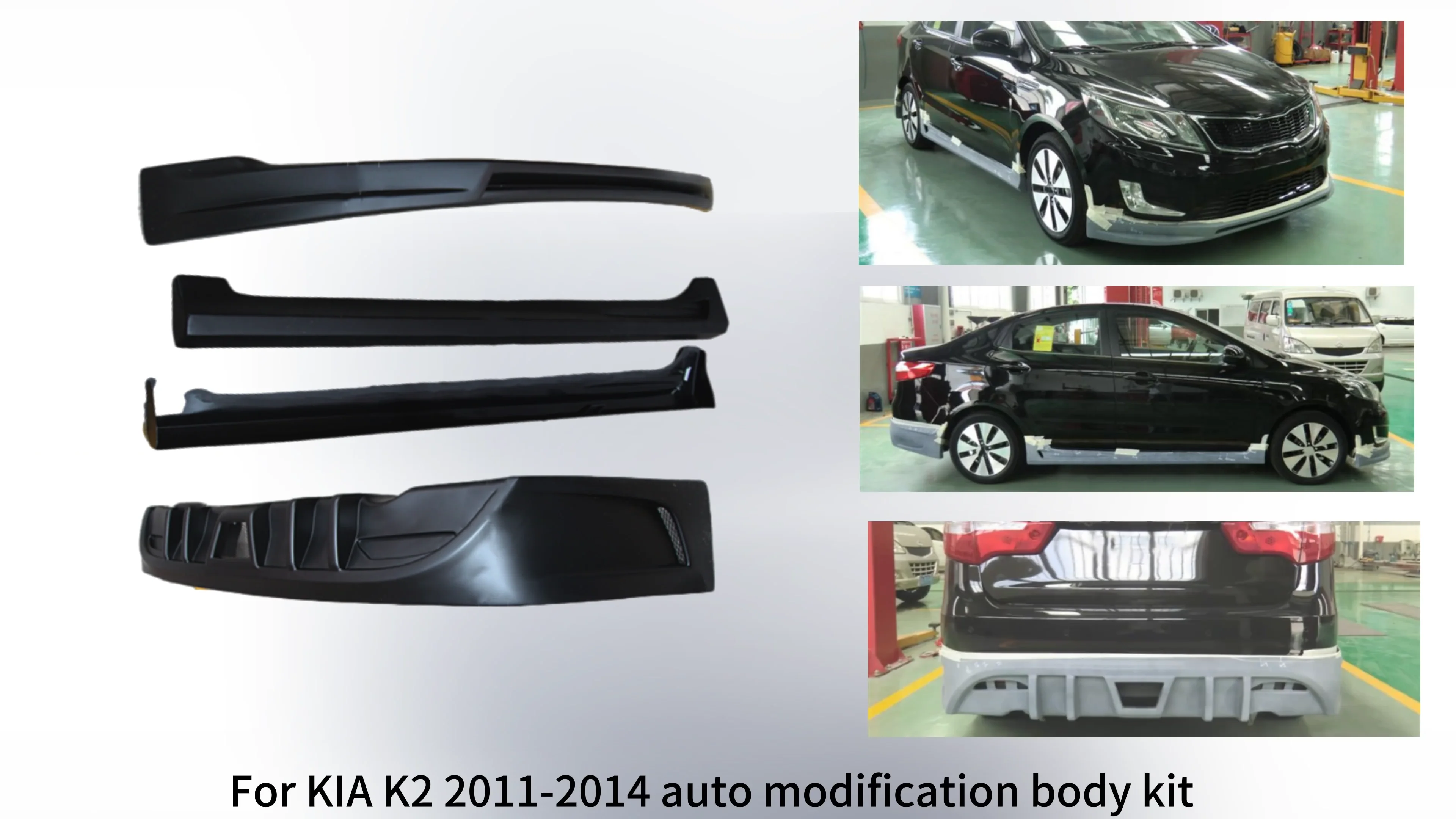 Wide Body Kit For Kia K2 2011 2012 2013 2014,The Pp Auto Body Systems Includes Car Rear Diffuser ...