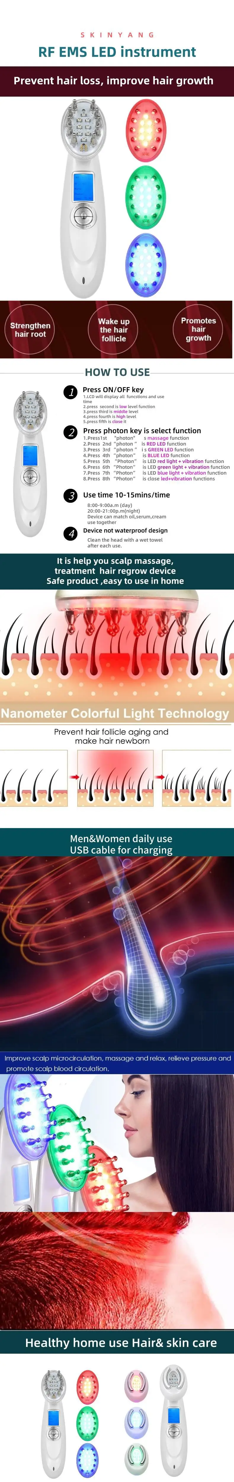 2023 Newest Led Hair Growth Machine 650nm Led Hair Loss Treatment Led ...