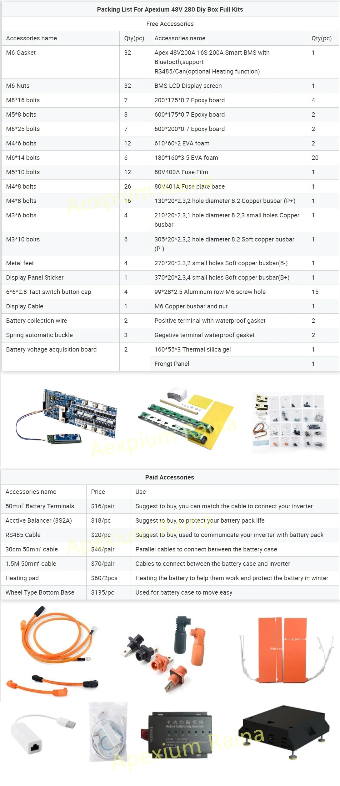 Apexium 48V Smart BMS Lifepo4 Battery for Solar Storage