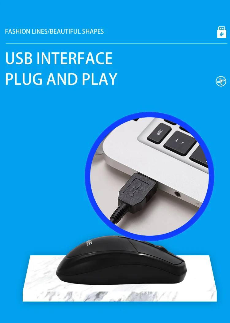 Wholesale Free Sample Cheapest JINMS V2 Cable USB Mouse