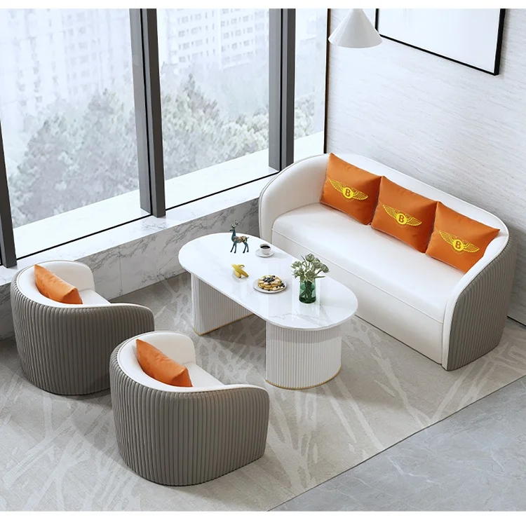 Luxury Office Leisure Reception Sofa Tea Table Combination For Apartment Use High Quality Office ...