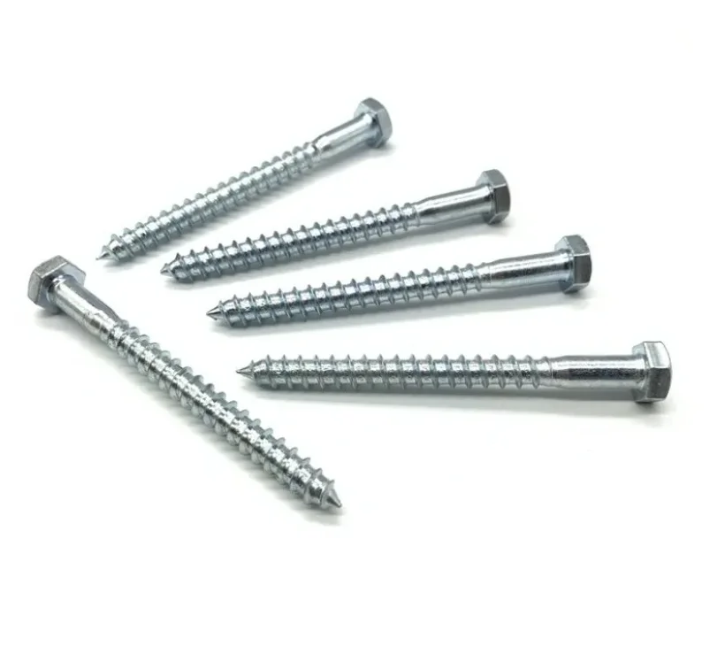 Din571 Galvanized Or Stainless Steel Hex Head Wood Screw Lag Bolt Coach ...