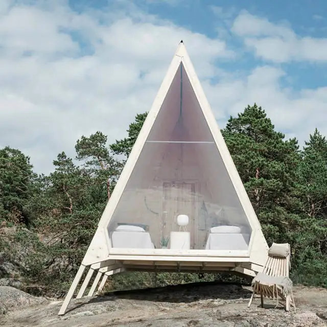 A Frame Triangular House Two Bedroom Modular Ready Made Mobile Prefab ...