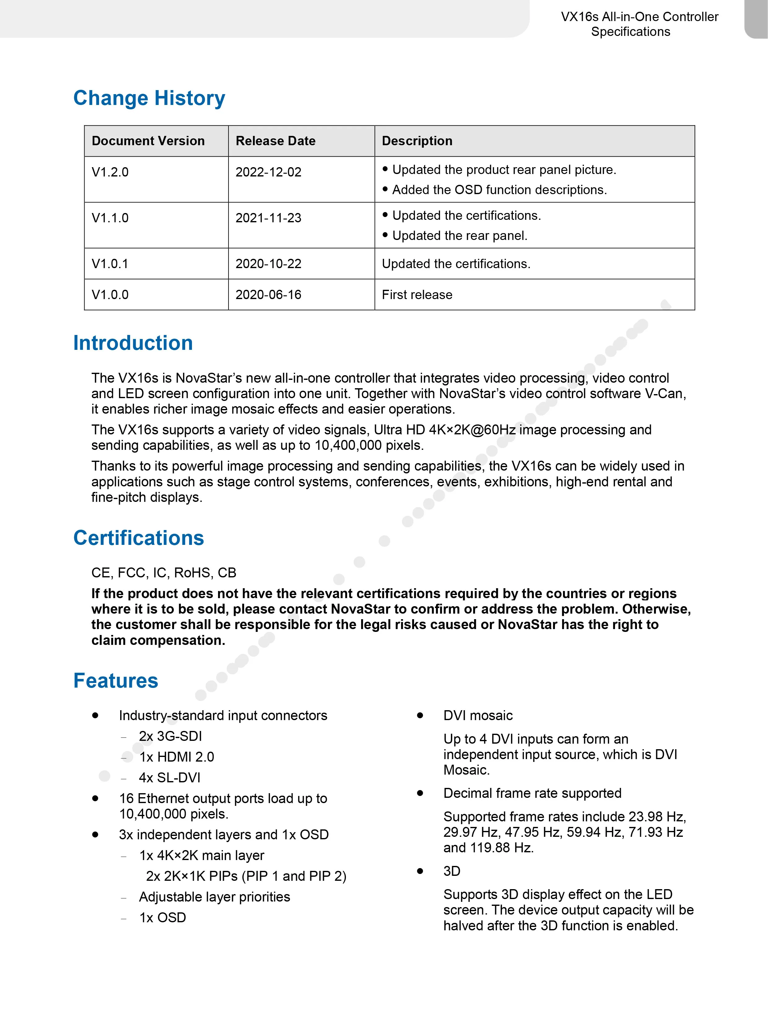 Best Quality Nova Novastar Video Processor Vx16s Led Screen All-in-one ...