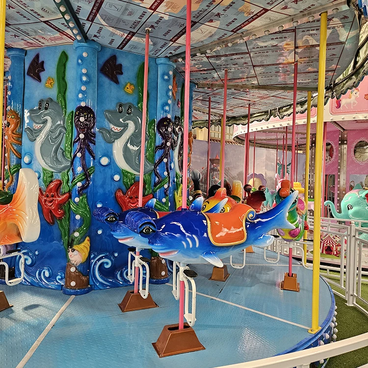 Outdoor Carnival Ride Carousel Music Box Merry Go Round Kids Carousel ...