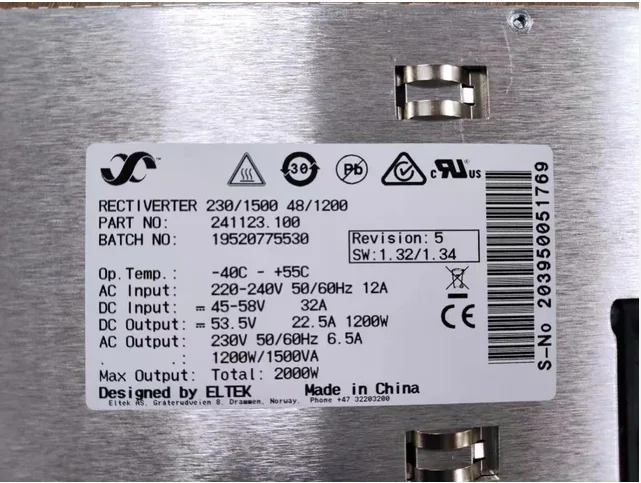 Eltek Rectifier and Inverter in One Box - Rectiverter HE 48V