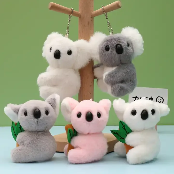 10cm Custom Mini Koala Plush Keychain Stuffed Animal Fluffy Koala Bear ...