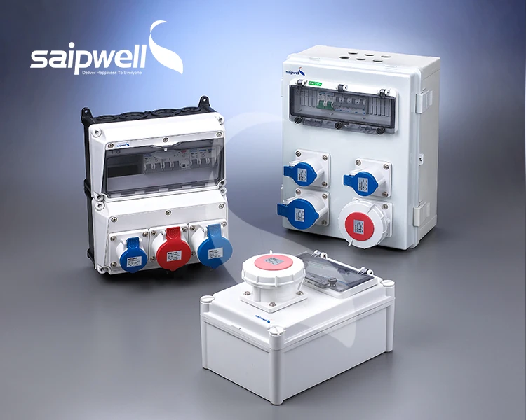 Saipwell Outdoor Wall Mounted Waterproof Customized IP66 PC Plastic Three Phase Distribution Box ...