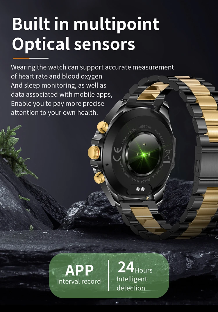 2024 NX1 Business Smart Watch - AMOLED Display & Stainless Steel Bracelet