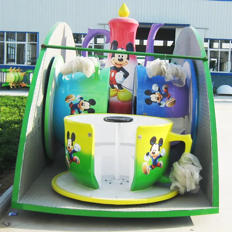 Fairground Attraction Multi-color Amusement Park Rotating Coffee Cup ...