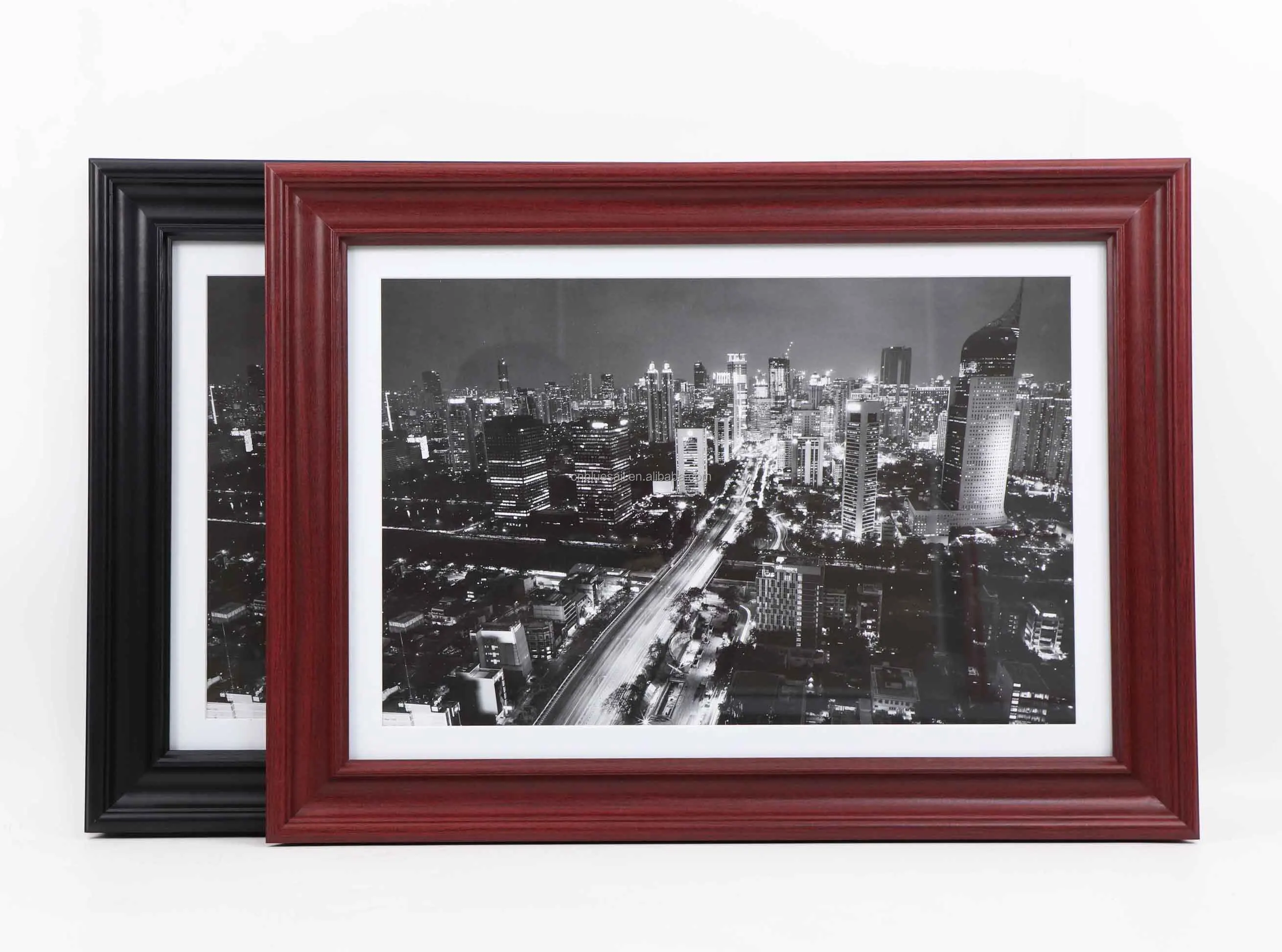 13x19" Black Museum Frame With Double Matt (2inch Wide,1inch Deep ...