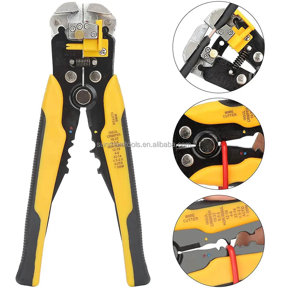 Self-Adjusting Wire Stripper, 8-Inch Wire Stripping Tool Automatic ...