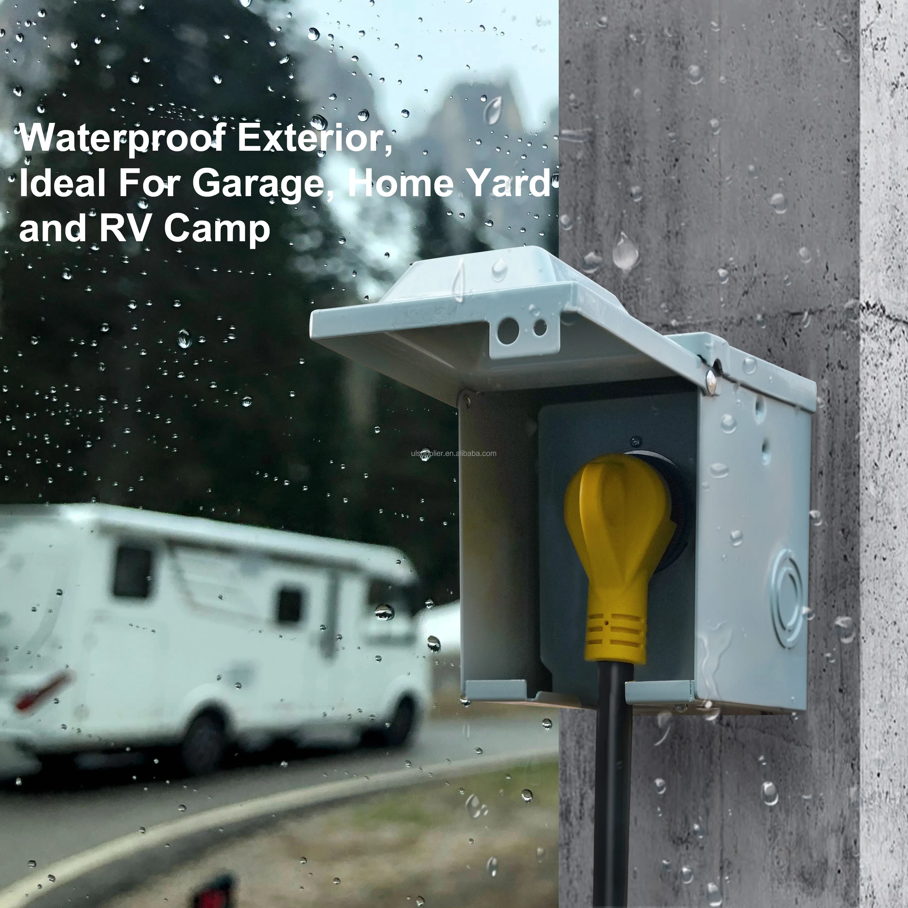 S2 RV Power Outlet Panel With 30 Amp Receptacle Installed With ...