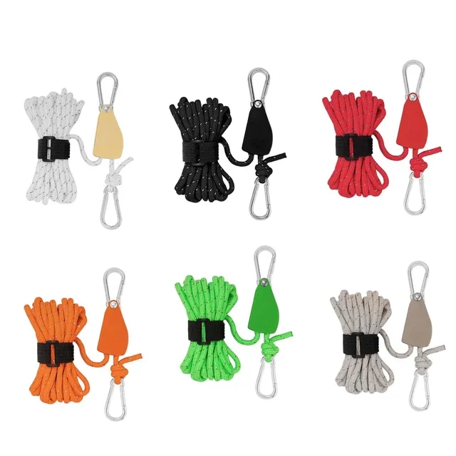Camping Ratchet Pulley Tent Guide Rope Adjustable Guy Line Tensioner ...