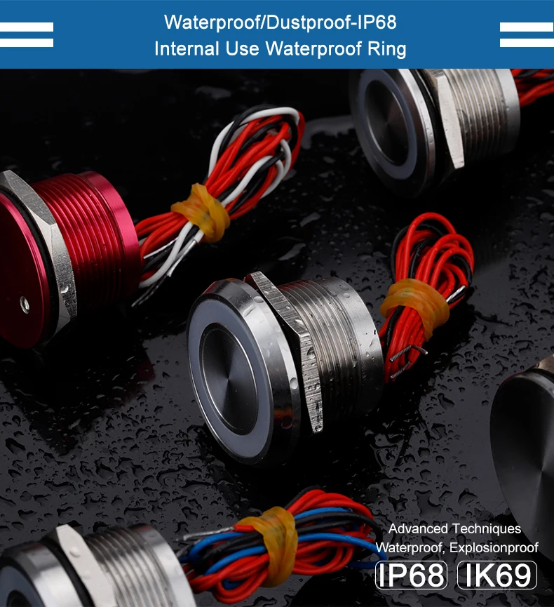 Aibeiken Waterproof Ip68 Push Button Switch Stainless Steel Material ...