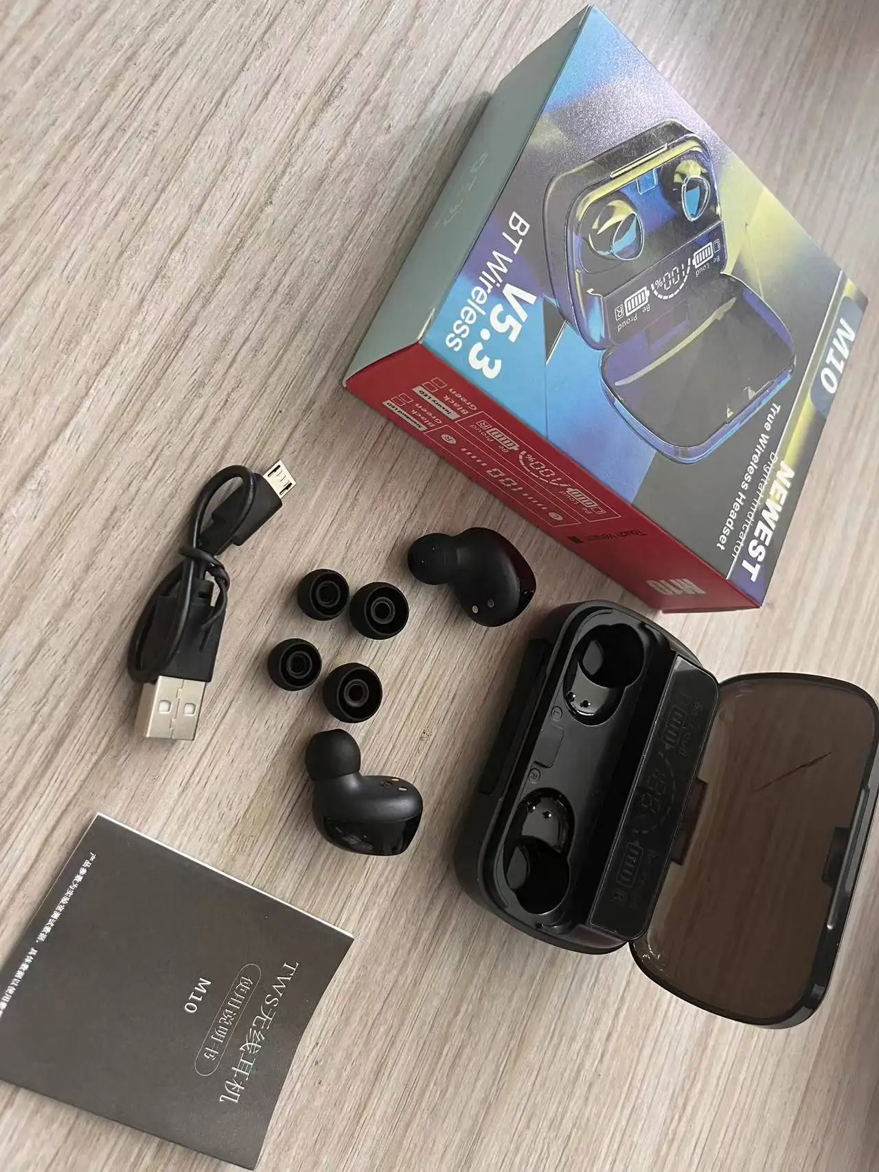 Popular M10 Earbuds Tws Bt5.3 Earphone Touch Control Wireless Earphones ...