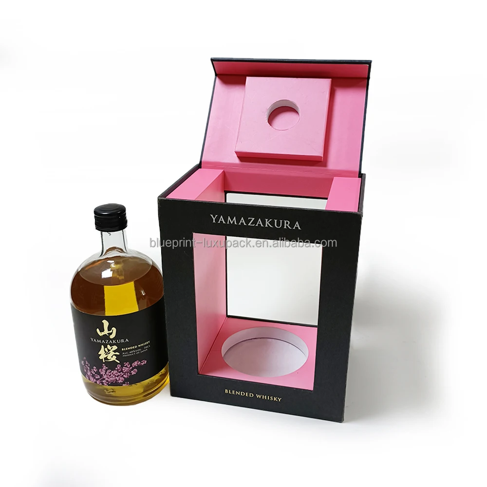 Custom Logo Luxury Display Whisky Cardboard Paper Box For Whisky Bottle ...