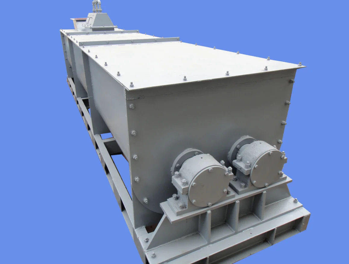 Double Shaft Flour Mixer Compound Fertilizer Plant Double Shafts Mixing ...