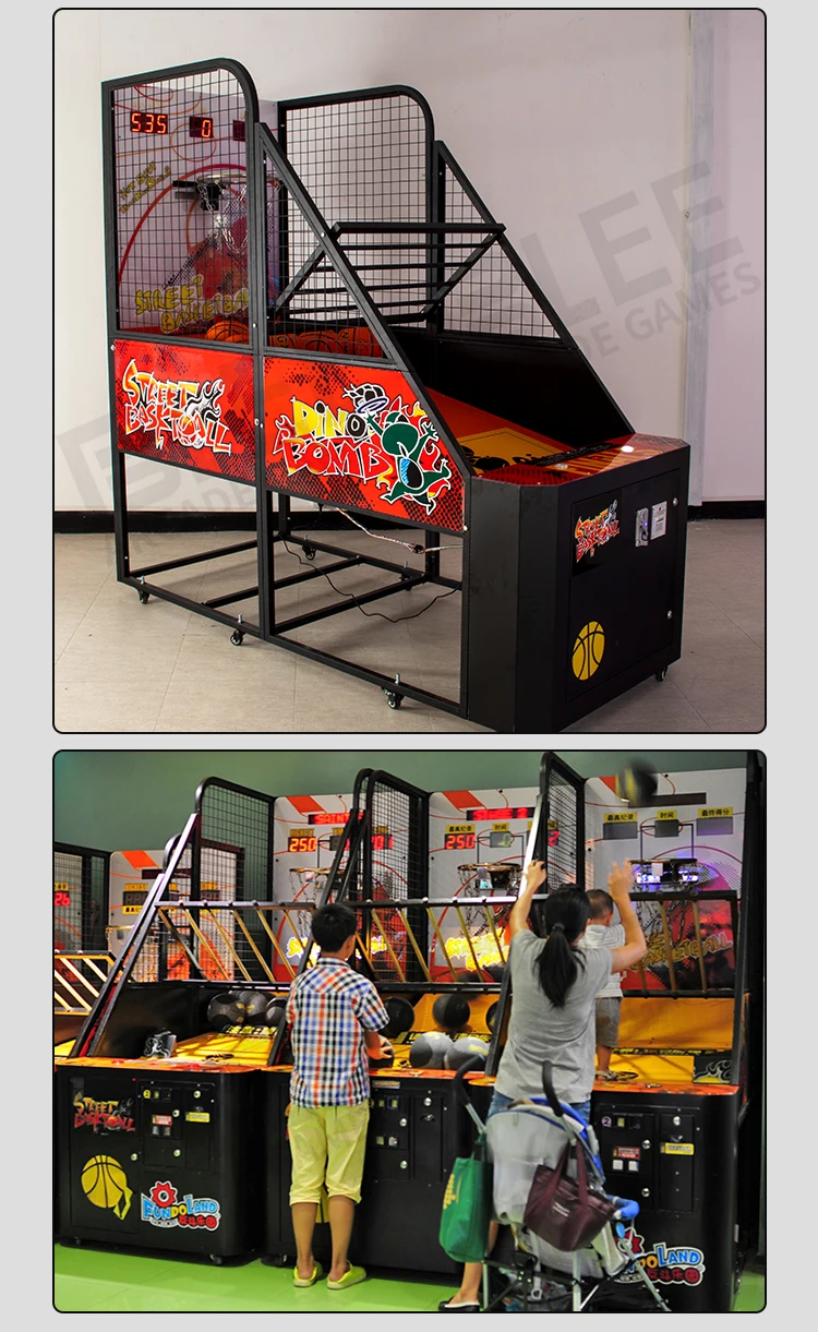 Hot Indoor Electric Push Basketball Arcade Machine Simulator