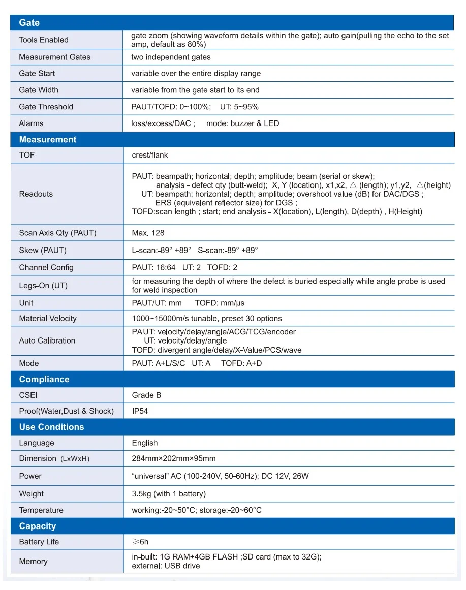 CTS-PA22B 3D Simulation Phased Array Ultrasonic Flaw Detector