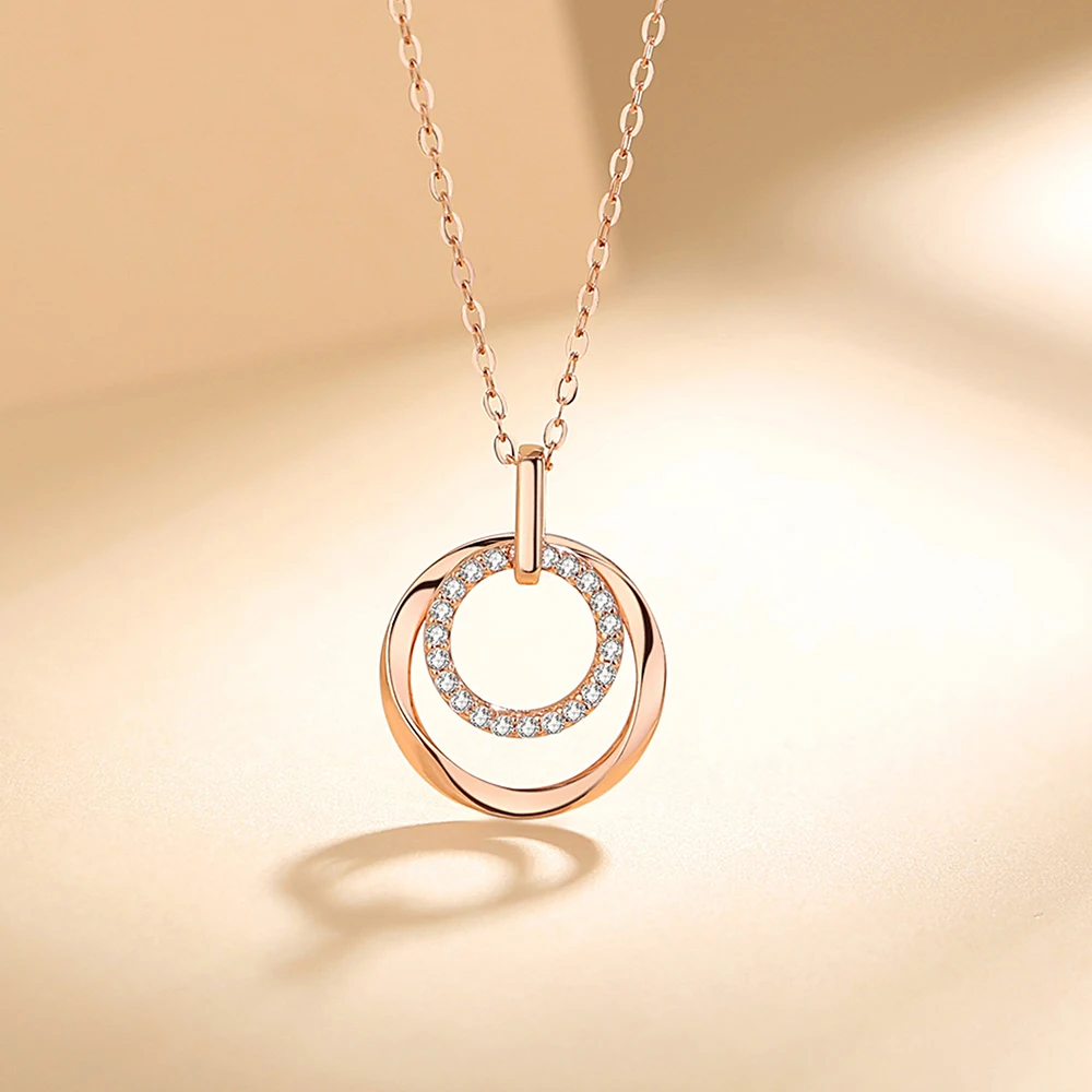 Vana Designer Double Ring 18K Solid Real Gold Fine Jewelry Necklaces ...