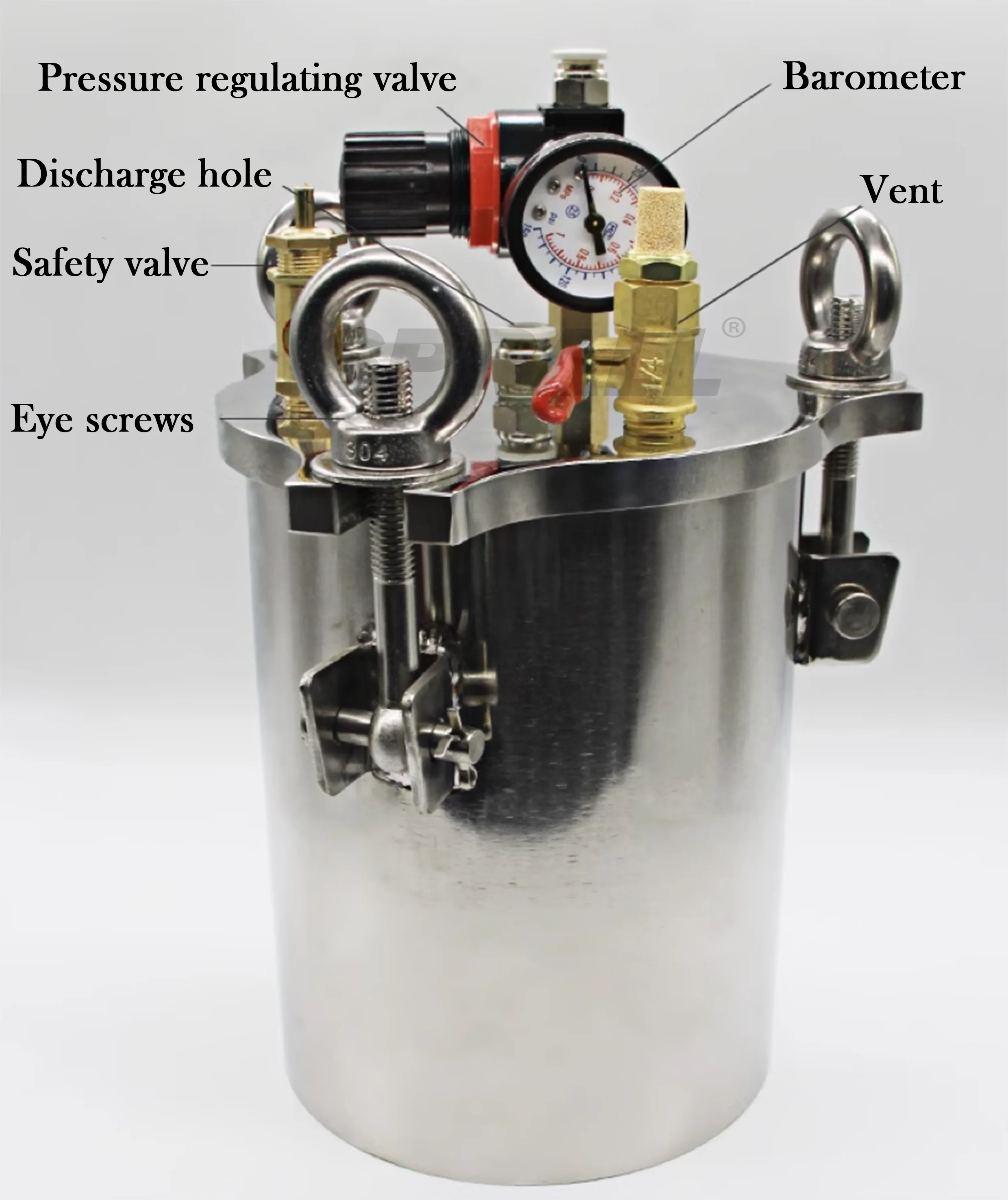 2L-60L SPRALL Stainless Steel Pressure Pots for Dispensing