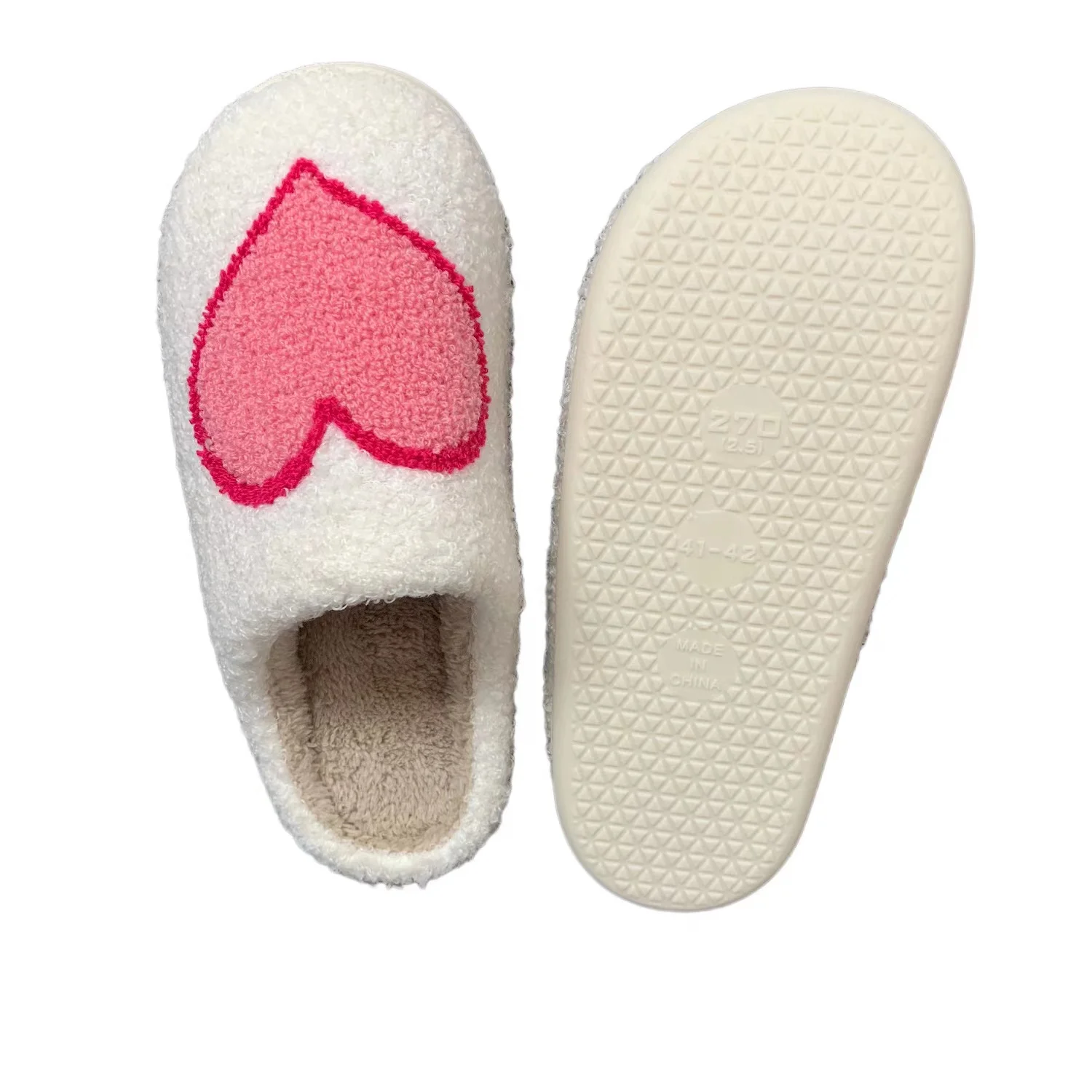 Factory Wholesale Ladies Fluffy Smiley Face Slippers Lightning Bolt ...