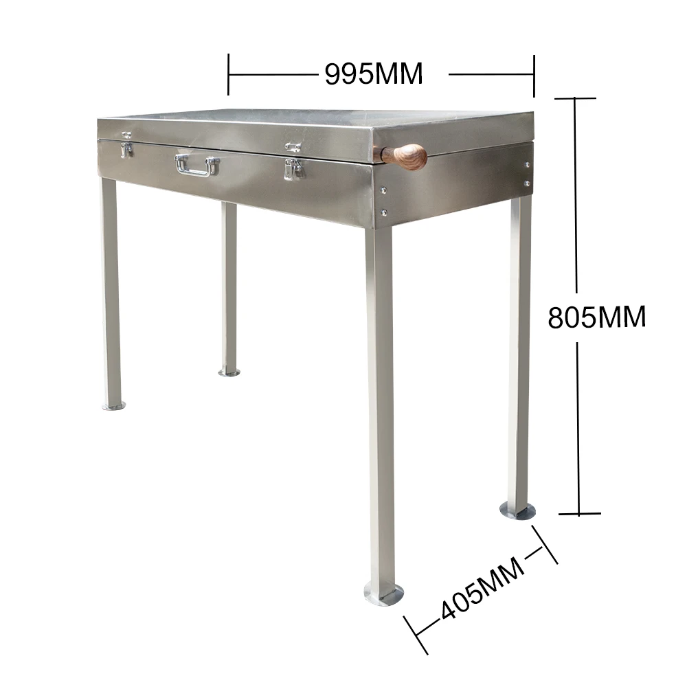 Stainless Steel Portable Collapsible Charcoal Camping BBQ Grill
