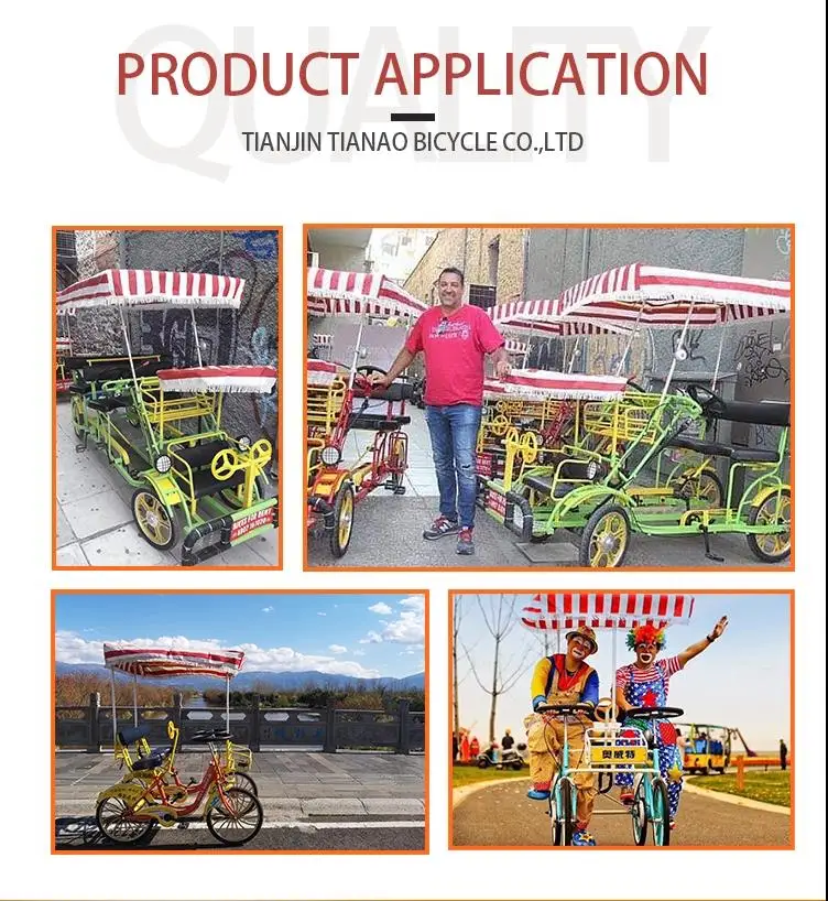 Fun Family Touring - 4 Person Surrey Bike by LY Bicycles