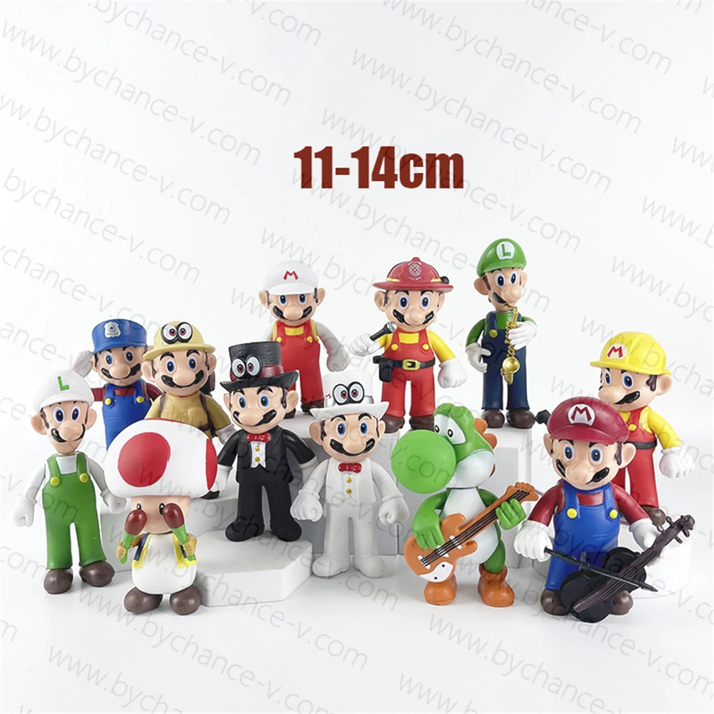 Classic Video Game Anime Popular Cartoon Mario Plastic Figure Toy For ...