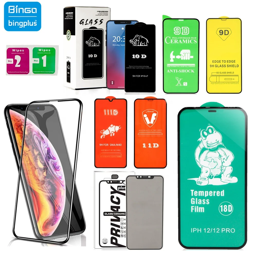 2.5d 3d 9d 21d 18d 9h Clear Mobile Cell Phone Tempered Glass Screen ...