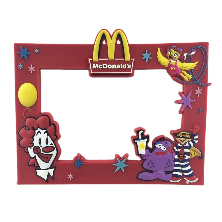 Custom 3D McDonald's PVC Photo Frame - Novelty Soft Plastic Gift for Christmas & New Year ...