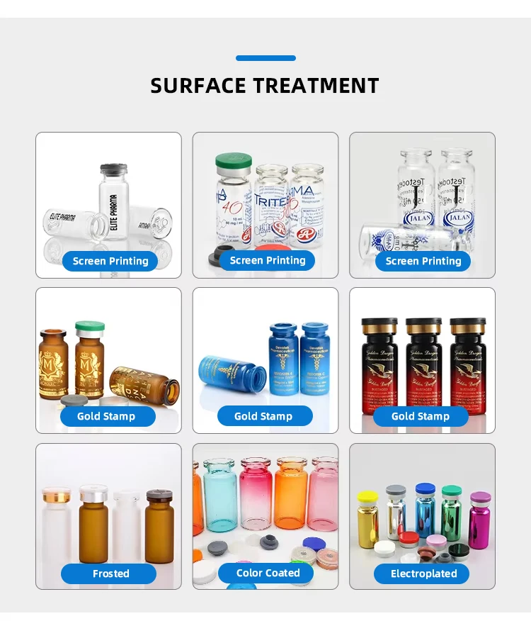 ISO8362-1 Standard Flat Tubular Borosilicate Glass Vials