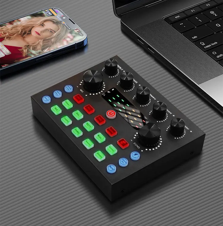 V8S Sound Card & Professional Gaming Microphone - YCCTEAM