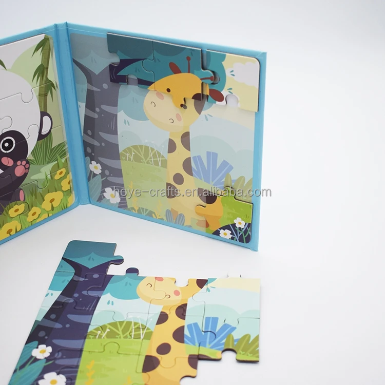 Educational Toy Hoye Crafts Wooden Cartoon Animal Puzzle Book 3 In 1 ...