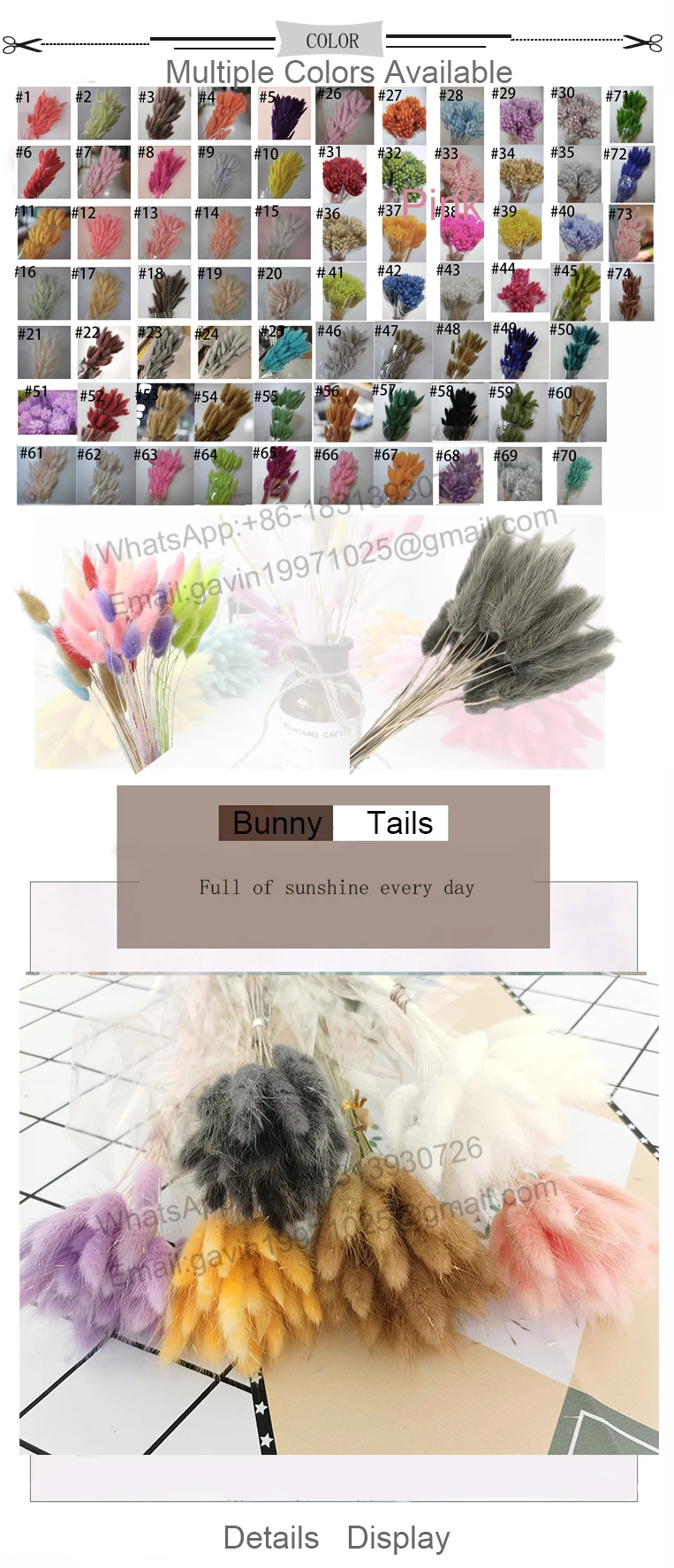 Florist Flowers Home Wedding Decoration Dried Flowers Rabbit Tail Grass ...