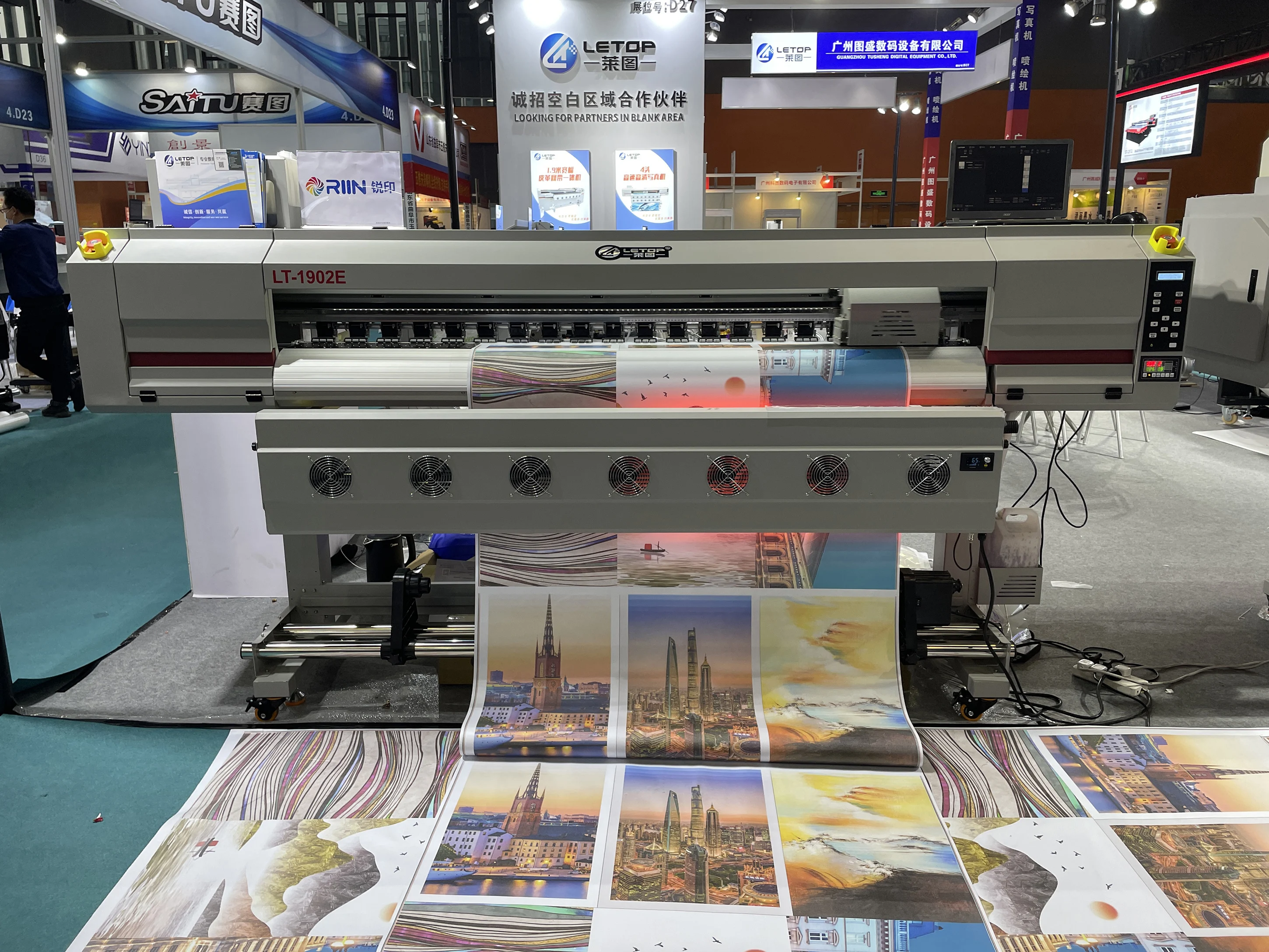 Stable Print Letop E Model 1.6m 1.9m XP600 I3200 ECO Solvent Large ...