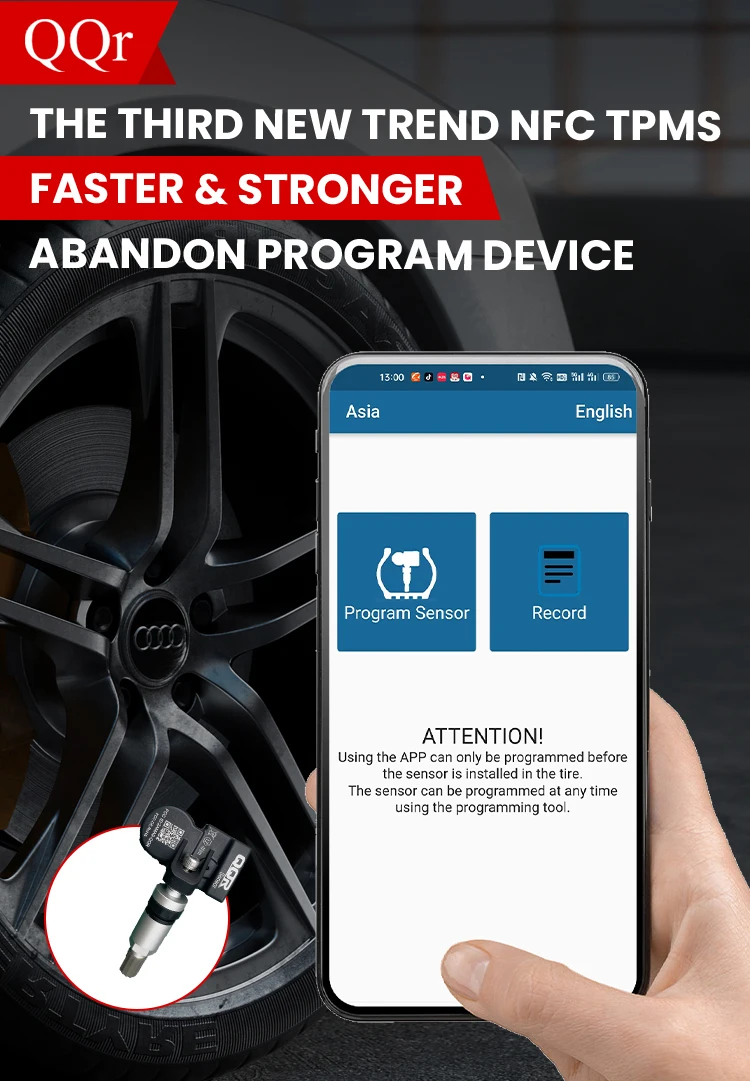 Nfc Tpms Sensor (315mhz + 433mhz)programmable Universal Specially Built ...