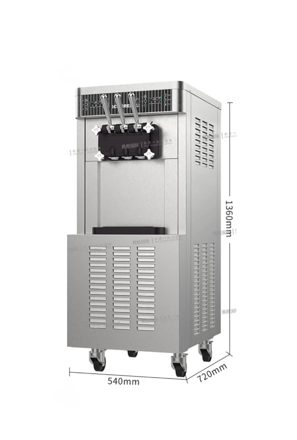 Dongbei Commercial Automatic Ice Cream Machine Double System Double ...