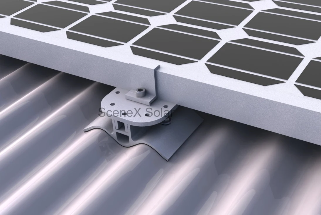 Metal Roof Aluminum Clamp Corrugated Bracket For Solar Panel Mounting ...