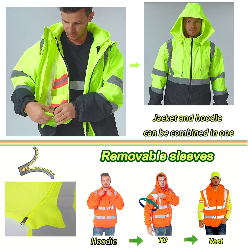 2025new Hi Vis Reflective Safety Jacket - Waterproof & Customizable