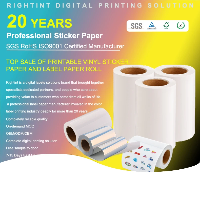 Inkjet Adhesive Sticker Holographic Lamination Film Roll - Buy ...