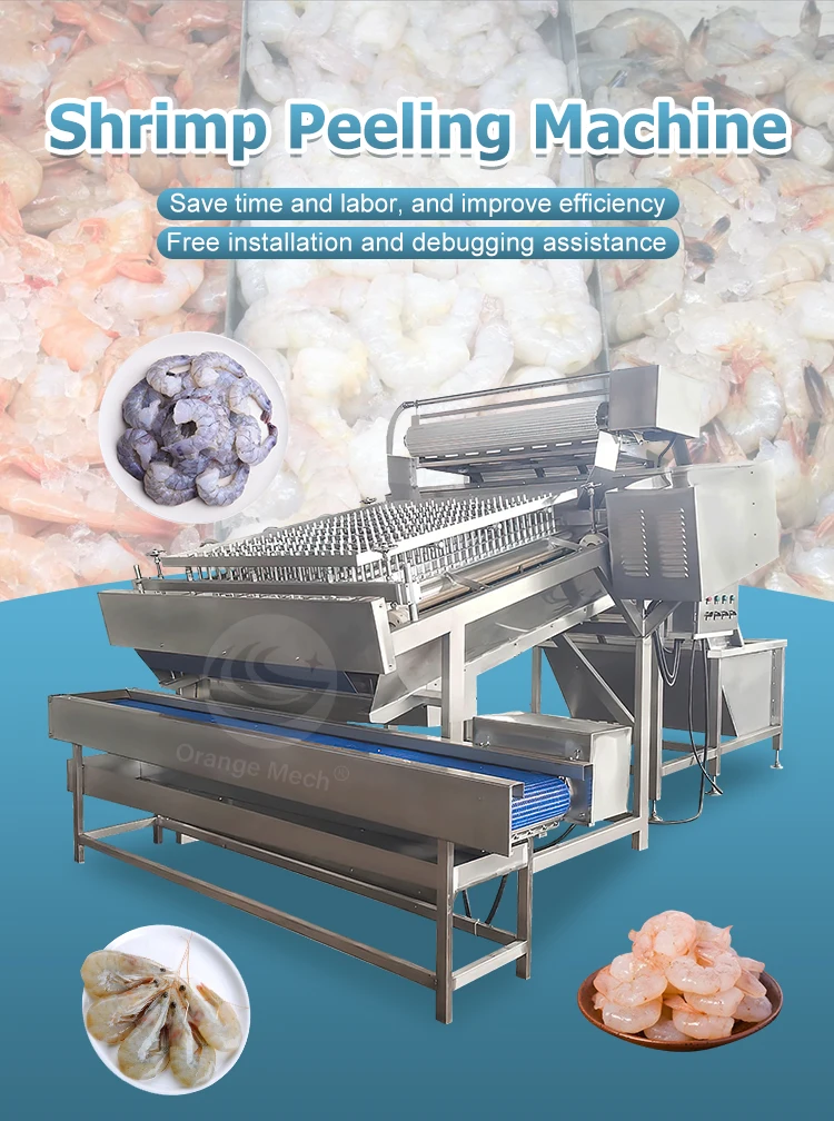 Orme Dehead Shrimp Prawn Clean Shelling Deveiner Machine Shrimp Peeling ...