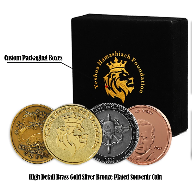 Factory Custom Challenge Coin Gold 360 Degree Rotatable Coins ...