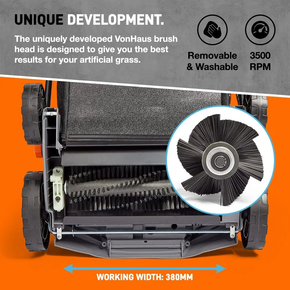 1800W Artificial Grass Power Brush - Efficient Lawn Cleaning